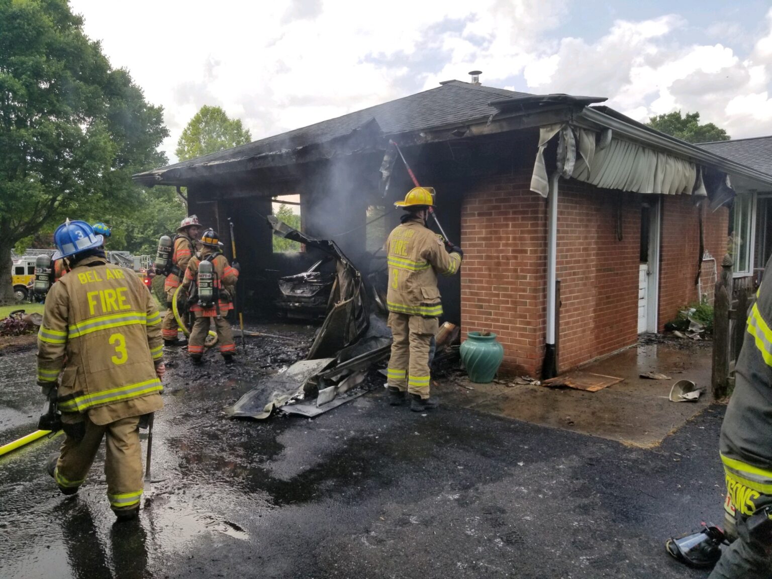 Mutual Aid Fallston House Fire - Bel Air Volunteer Fire Company